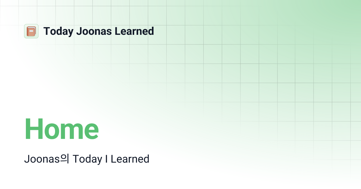 Home | Today Joonas Learned